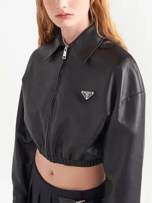 Prada Cropped Leather Jacket