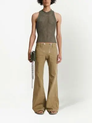 DION LEE Grid Mesh Tank Top - Green