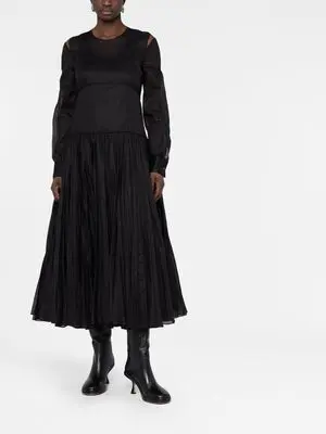 JIL SANDER Pleat-detail Midi Dress