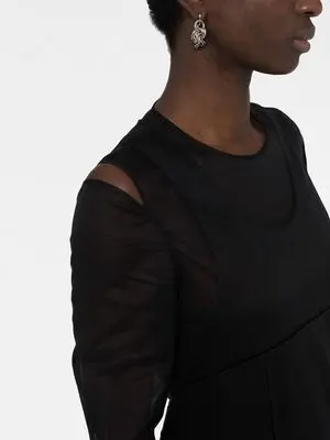 JIL SANDER Pleat-detail Midi Dress