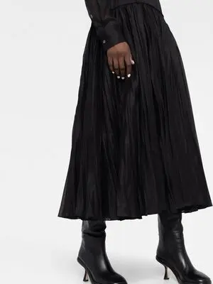 JIL SANDER Pleat-detail Midi Dress