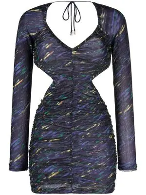 ROTATE BY BIRGER CHRISTENSEN Ruched Cut-out Minidress