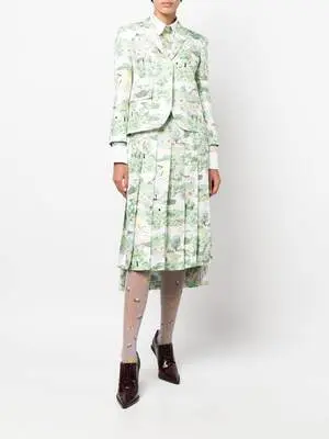 Thom Browne Floral-print Silk Shirt
