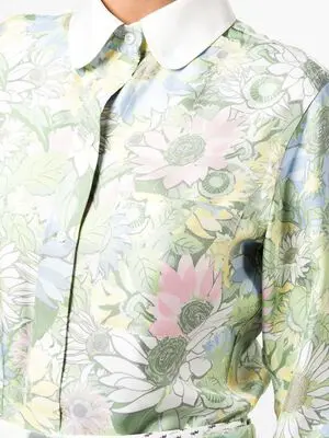 Thom Browne Floral-print Silk Shirt