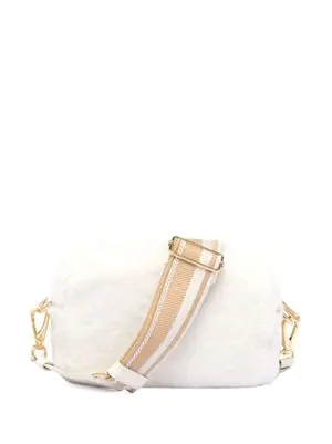 Prada Triangle-plaque Shearling Shoulder Bag