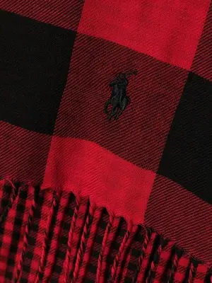 Polo Ralph Lauren Reversible Checked Brushed-cotton Scarf