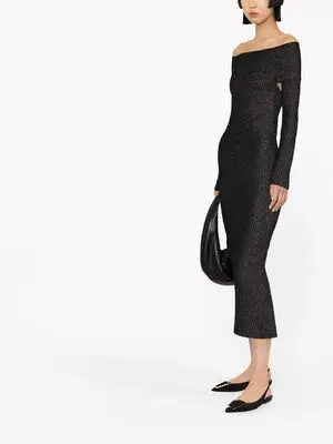 Khaite Marisole Midi Dress - Black
