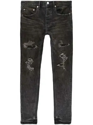 PURPLE BRAND Distressed Slim-cut Jeans