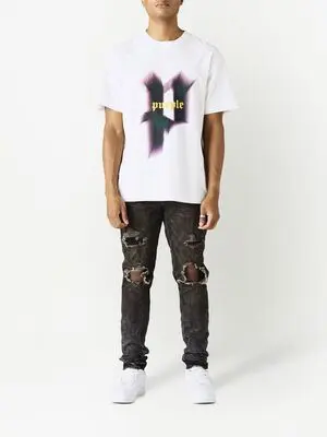 PURPLE BRAND Distressed Slim-cut Jeans