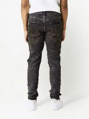 PURPLE BRAND Distressed Slim-cut Jeans