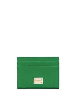 Dolce & Gabbana Logo-tag Leather Card Holder - Green