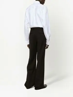 Dolce & Gabbana Martini-fit Floral-jacquard Cotton Shirt