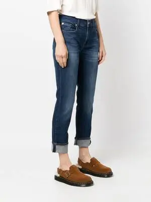 7 For All Mankind Mid-rise Cropped Slim Jeans