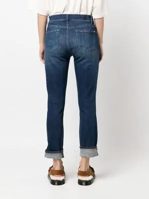 7 For All Mankind Mid-rise Cropped Slim Jeans