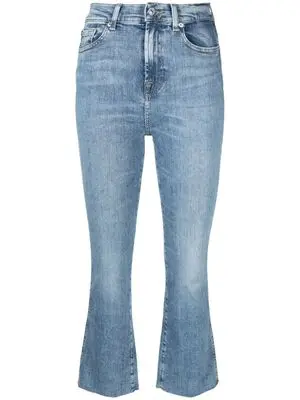 7 For All Mankind Cropped Flared Jeans