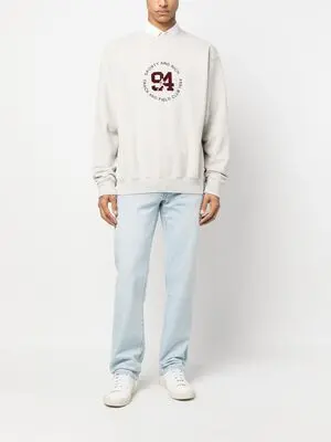 SPORTY & RICH Logo-print Crew-neck Sweatshirt