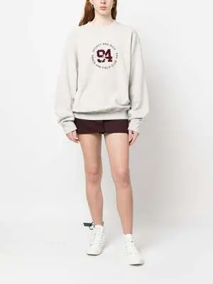 SPORTY & RICH Logo-print Crew-neck Sweatshirt