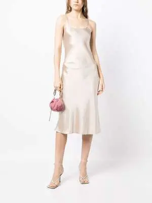Voz Silk-satin Midi Slip Dress - Neutrals