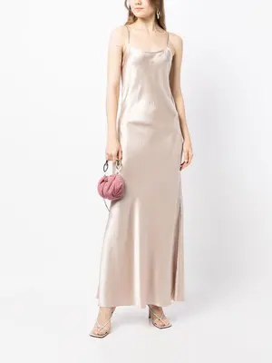 Voz Liquid Silk Slip Dress - Neutrals