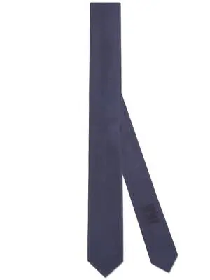 Gucci Silk Double G Logo Tie - Blue