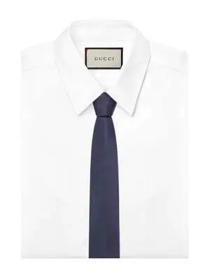 Gucci Silk Double G Logo Neck Tie
