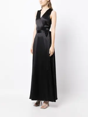 Voz Frontward Wrap Dress - Black