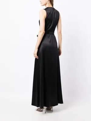 Voz Frontward Wrap Dress - Black