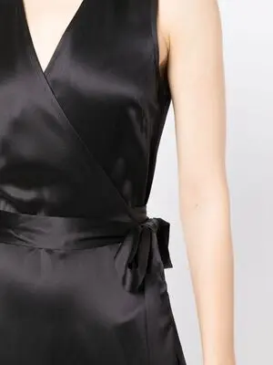 Voz Frontward Wrap Dress - Black
