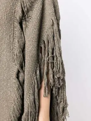 Voz Lace Fringe-detail Tunic - Brown