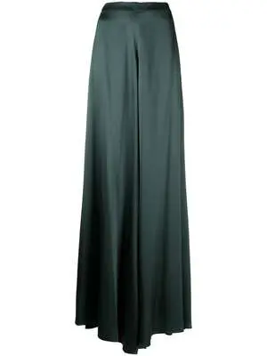 Voz Silk Palazzo Pants - Green