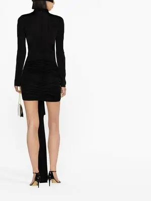 Saint Laurent Rose-appliqué Minidress