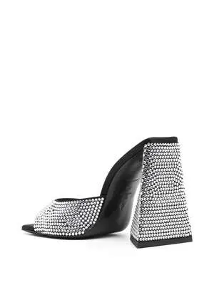 Attico Devon Rhinestone Embellished Sandals - Black