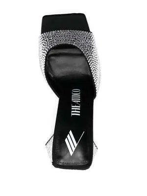 Attico Devon Rhinestone Embellished Sandals - Black
