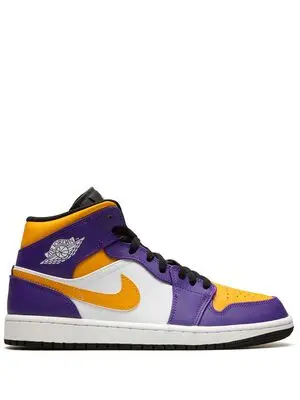 JORDAN Air 1 Mid Lakers Sneakers - Purple