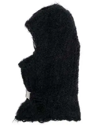 HELIOT EMIL Brushed Mohair Balaclava - Black