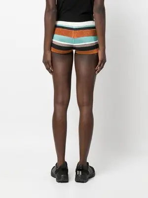 Palm Angels Logo Waistband Knitted Shorts