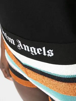 Palm Angels Logo Waistband Knitted Shorts