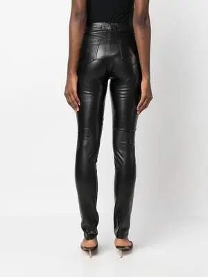 Philipp Plein Ribbed-knee High-waist Leggings