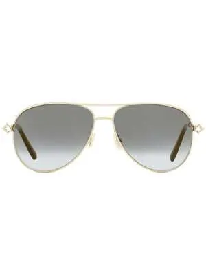 JIMMY CHOO Sansa Pilot-frame Sunglasses