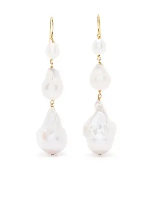 JIL SANDER Pearl Drop Earrings - Gold