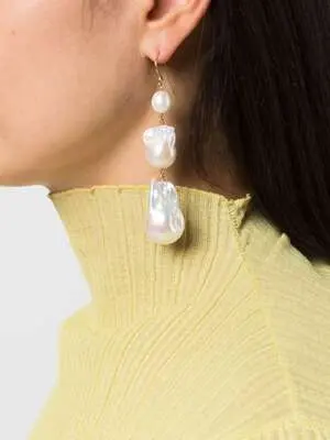 JIL SANDER Pearl Drop Earrings