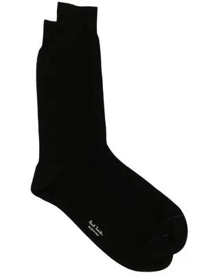 Paul Smith Branded-footbed Detail Socks - Black