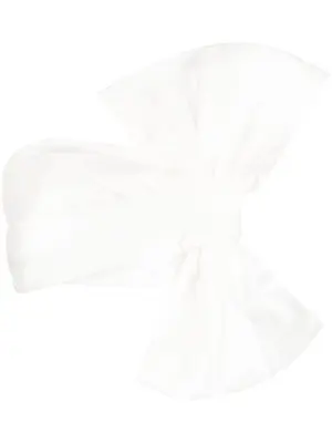 BAMBAH Bow-detail Cropped Tube Top - White