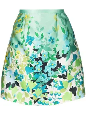 BAMBAH Garden Mikado Mini Skirt - Green