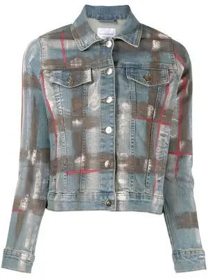 MADISON MAISON Paint Splatter-print Denim Jacket