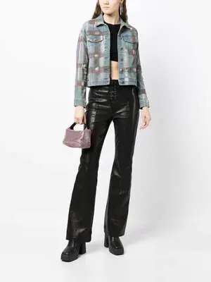 MADISON MAISON Paint Splatter-print Denim Jacket