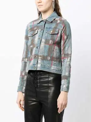 MADISON MAISON Paint Splatter-print Denim Jacket