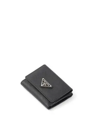 Prada Small Logo-plaque Leather Wallet