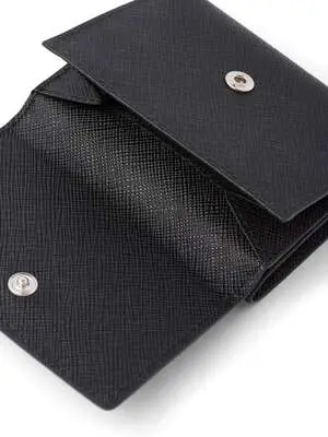 Prada Small Logo-plaque Leather Wallet