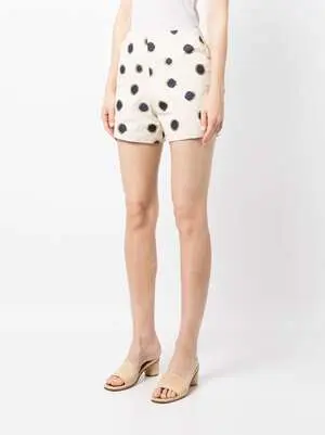 BAMBAH Polka Dot High-waisted Shorts